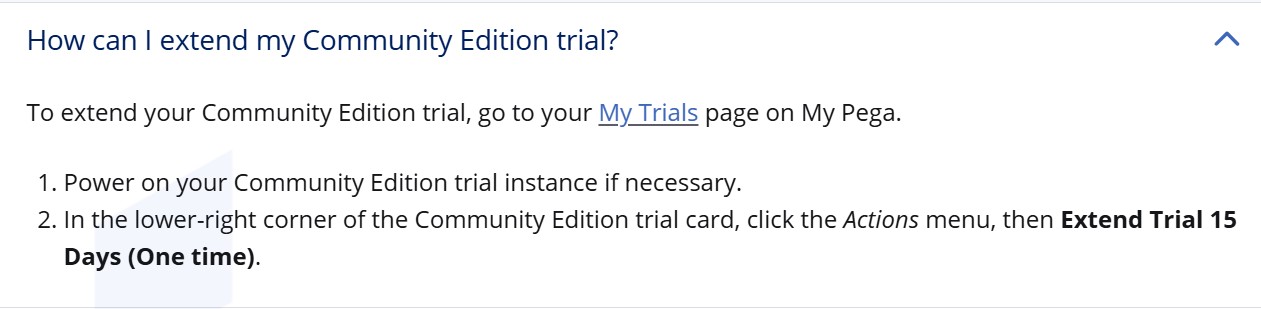 Pega Community Edition Extension | Support Center
